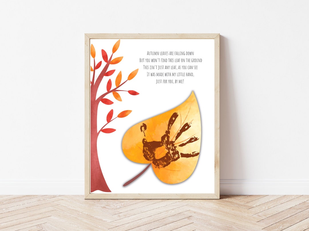 Fall Handprint Art for Kids, Preschool Daycare Art Project, Handprint ...