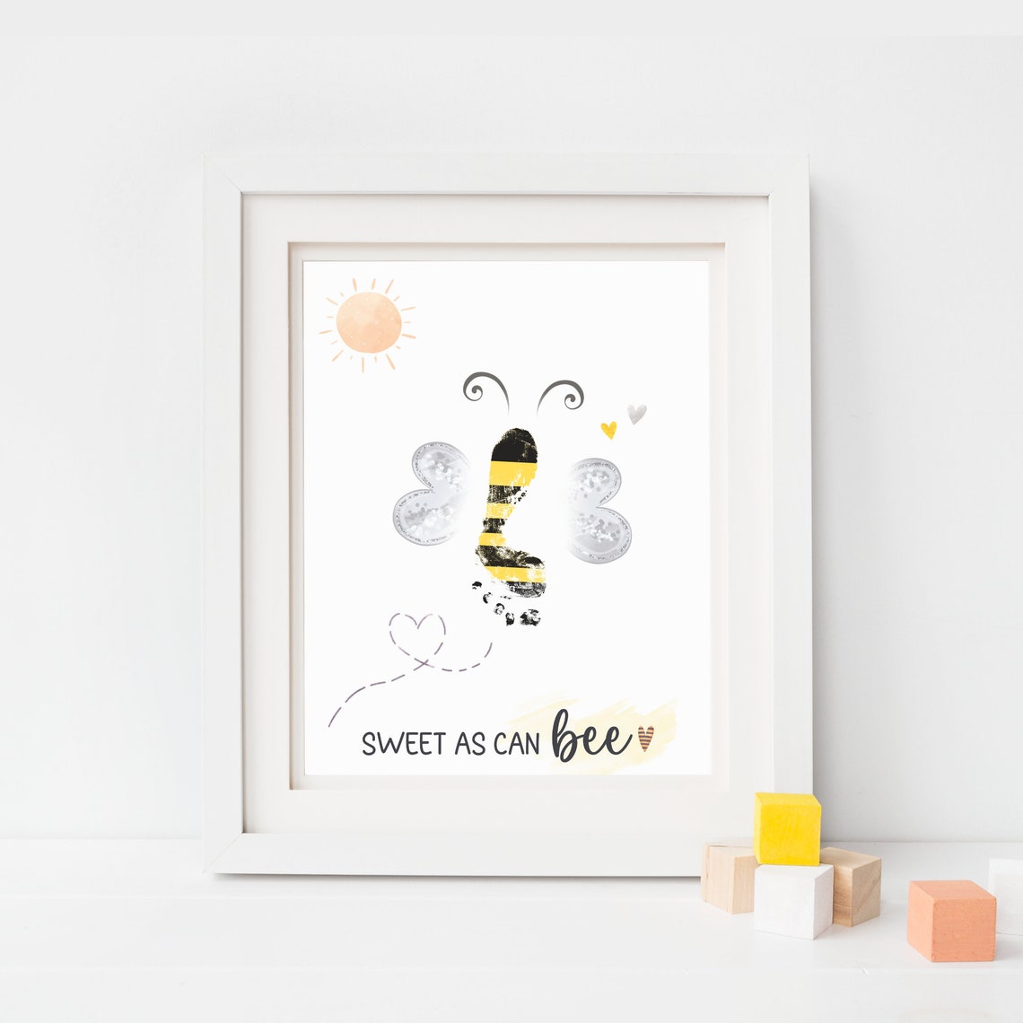 Sweet as Can Bee Footprint Craft Handprint Footprint Art for - Etsy