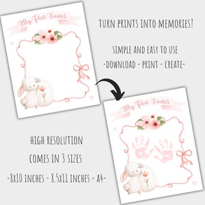 Easter Footprint Art, My First Easter, Easter Handprint Art, Baby ...
