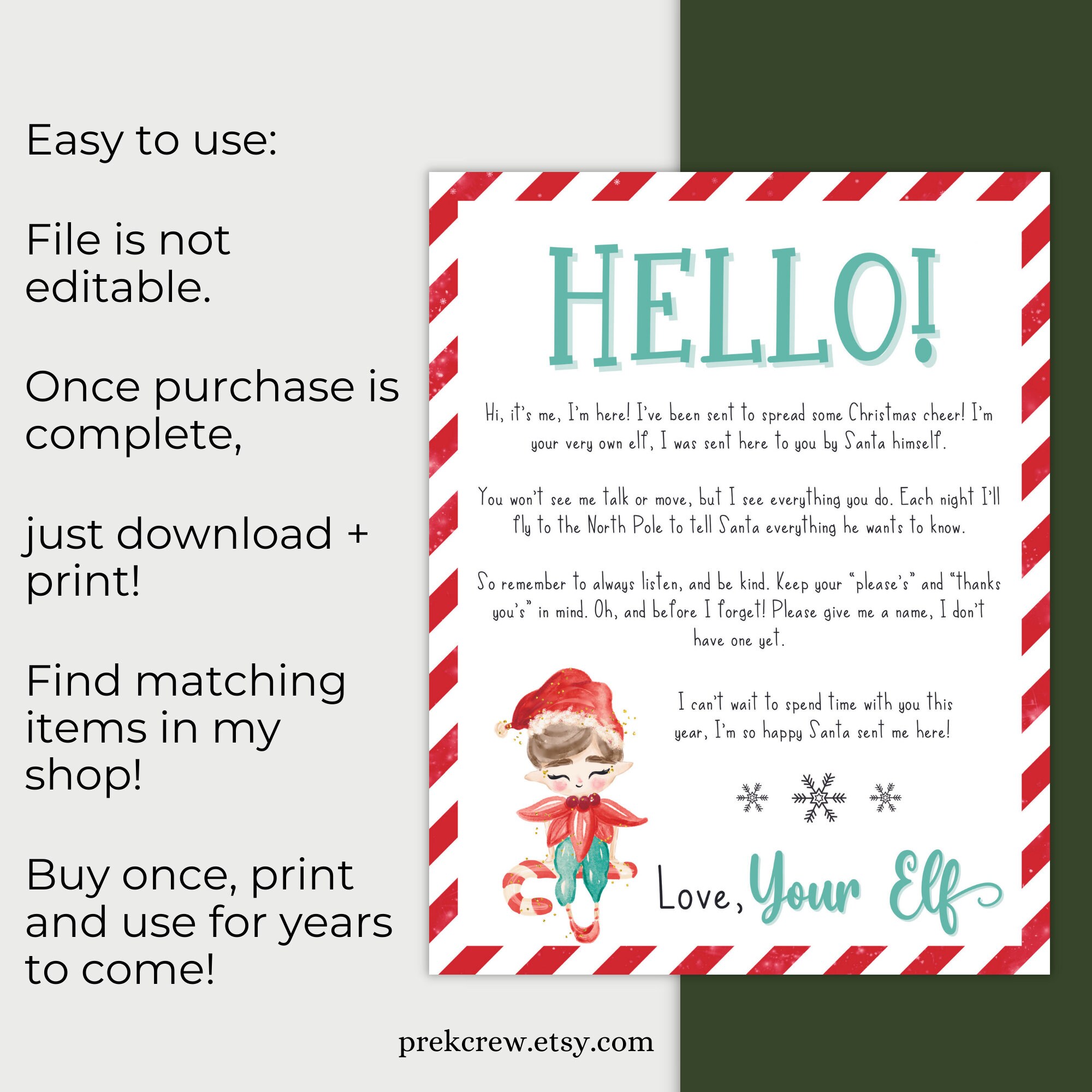 Elf Arrival Letter, First Time Elf Arrival Letter, Christmas Elf ...