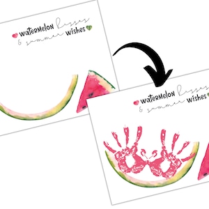 Summer Handprint Craft: Summer Watermelon Handprint Art, Summer ...