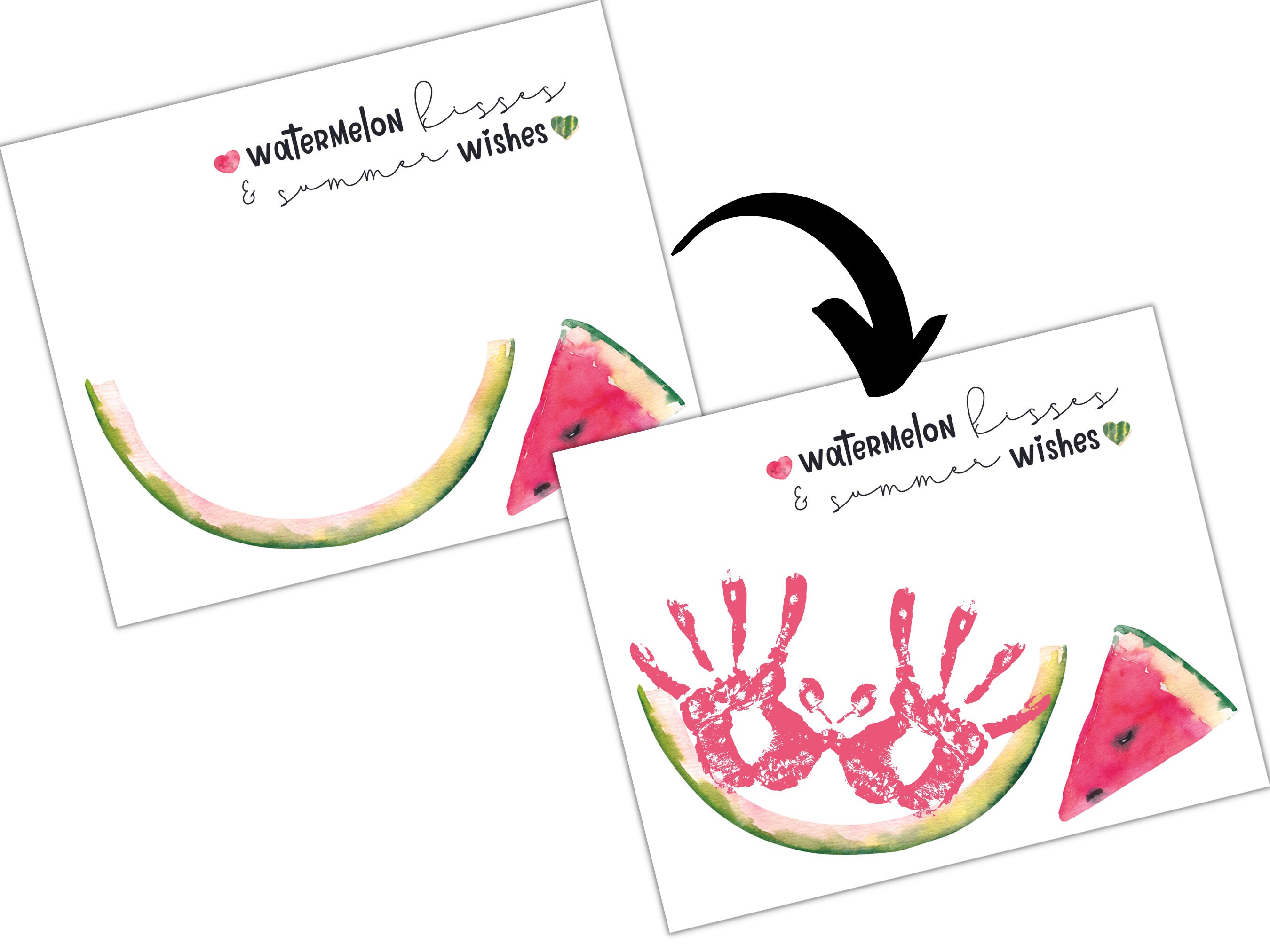 Summer Handprint Craft: Summer Watermelon Handprint Art - Etsy