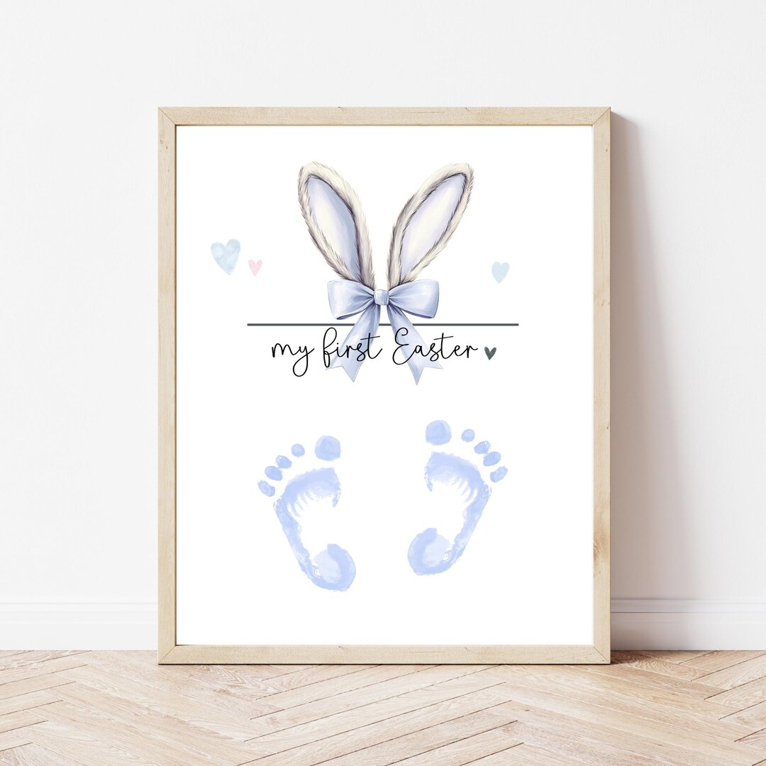My First Easter Handprint Art, Easter Footprint Art, Infant Craft ...