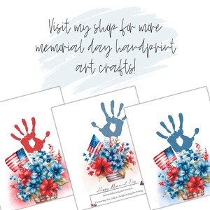 Memorial Day Handprint Art Craft for Kids, Preschool Activity for ...