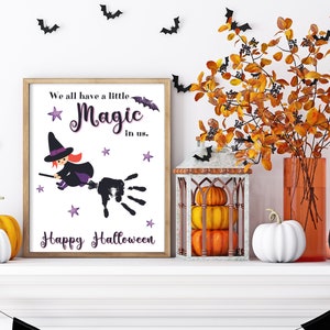 Halloween Handprint Art, Fall Handprint Craft for Kids, Printable ...