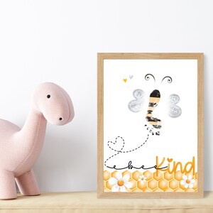 Bee Kind Footprint Craft, Handprint Footprint Art for Babies Toddlers ...