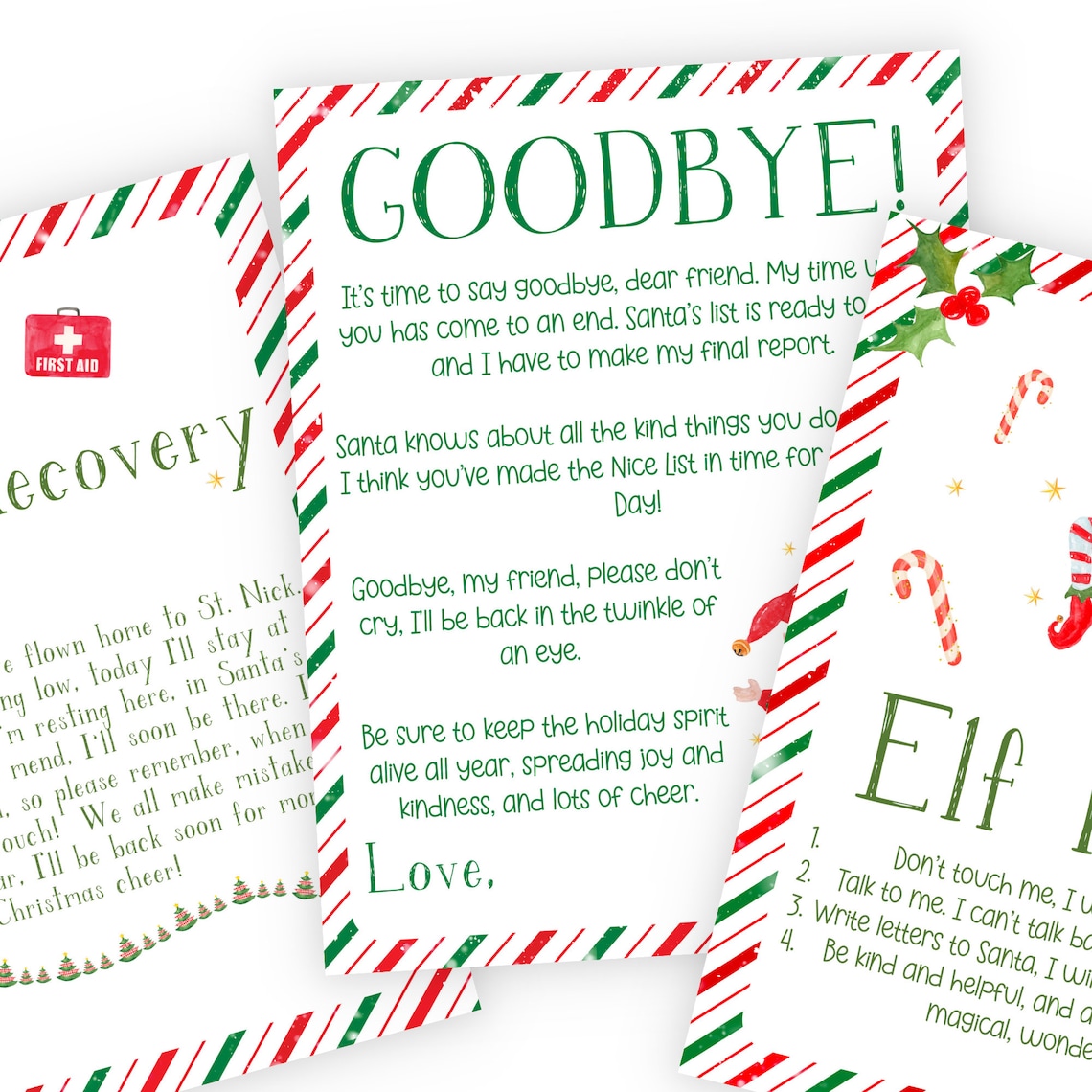 Elf Goodbye Letter, Christmas Elf Farewell Letter, Kids Christmas Fun ...