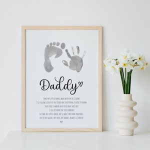 Daddy Handprint Poem, Father's Day Handprint Art, Valentines Handprint ...