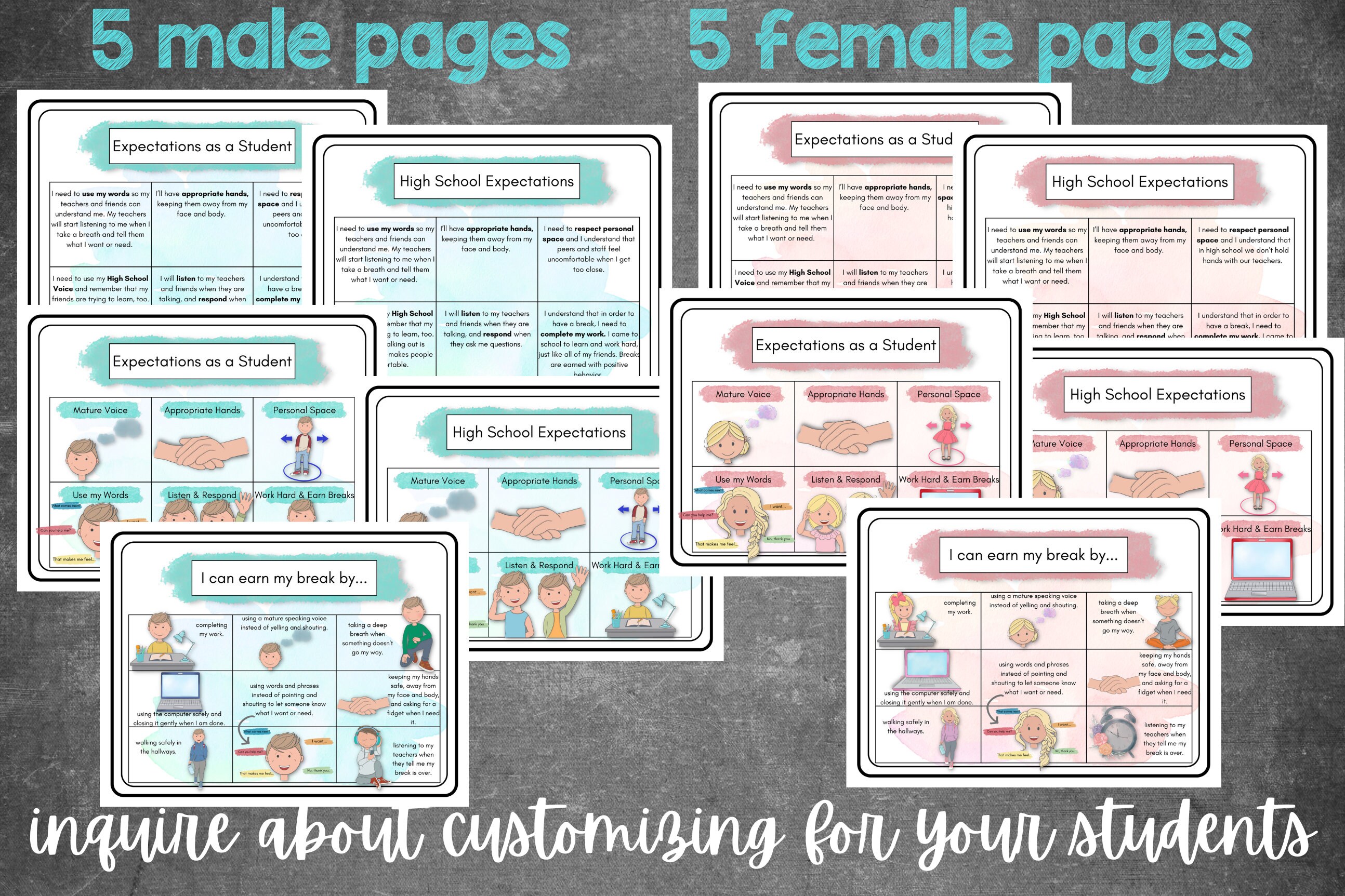 Classroom Behavior Expectation Board, Special Education Classroom ...