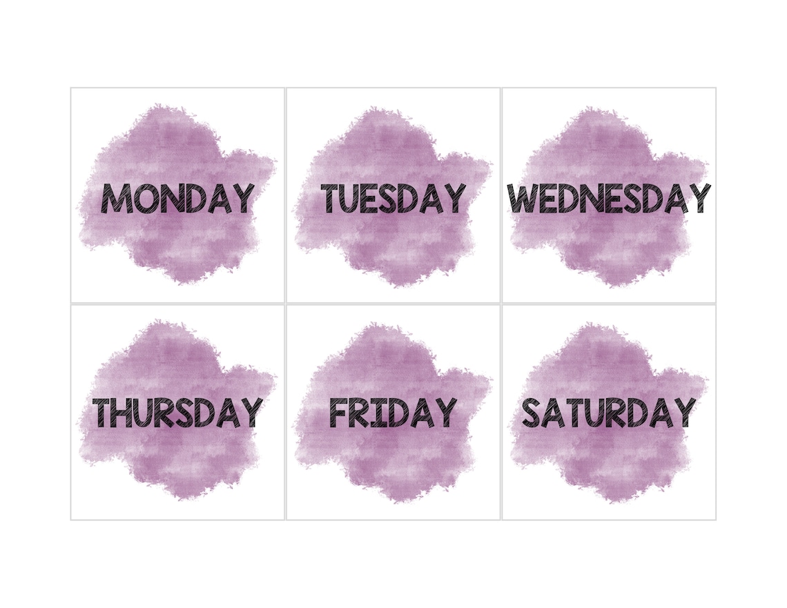 Classroom Calendar Number Cards Includes Days of the Week, Months, Year ...