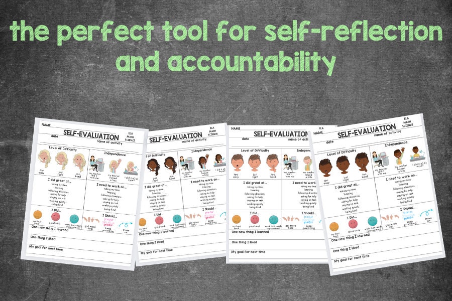 Student Self-evaluation Form - Etsy
