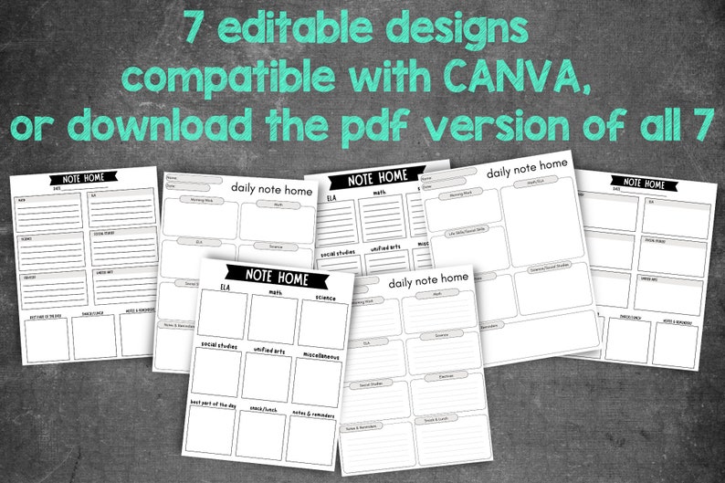 Daily Note Home Template, Special Education Communication (editable) - Etsy
