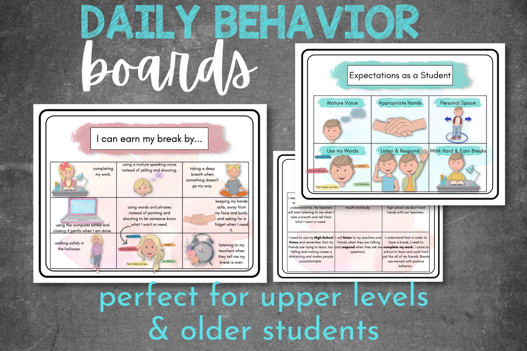 Classroom Behavior Expectation Board, Special Education Classroom ...