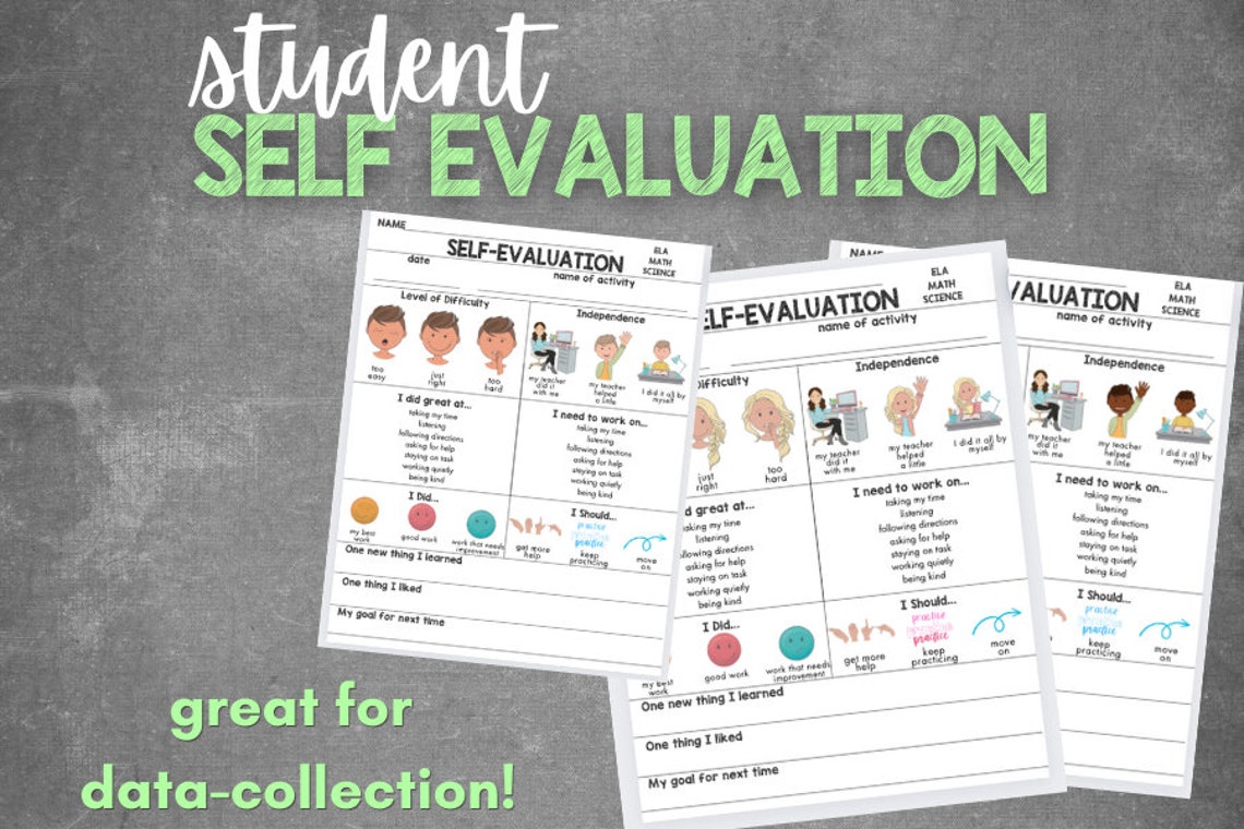 Student Self-evaluation Form - Etsy
