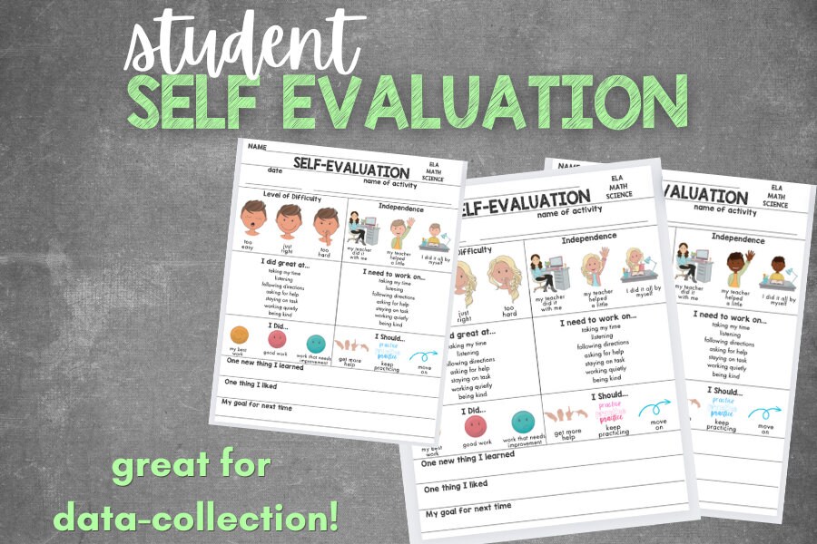 Student Self-evaluation Form - Etsy