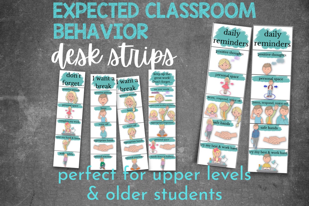 Expected Classroom Behavior Desk Strip, Special Education Classroom ...