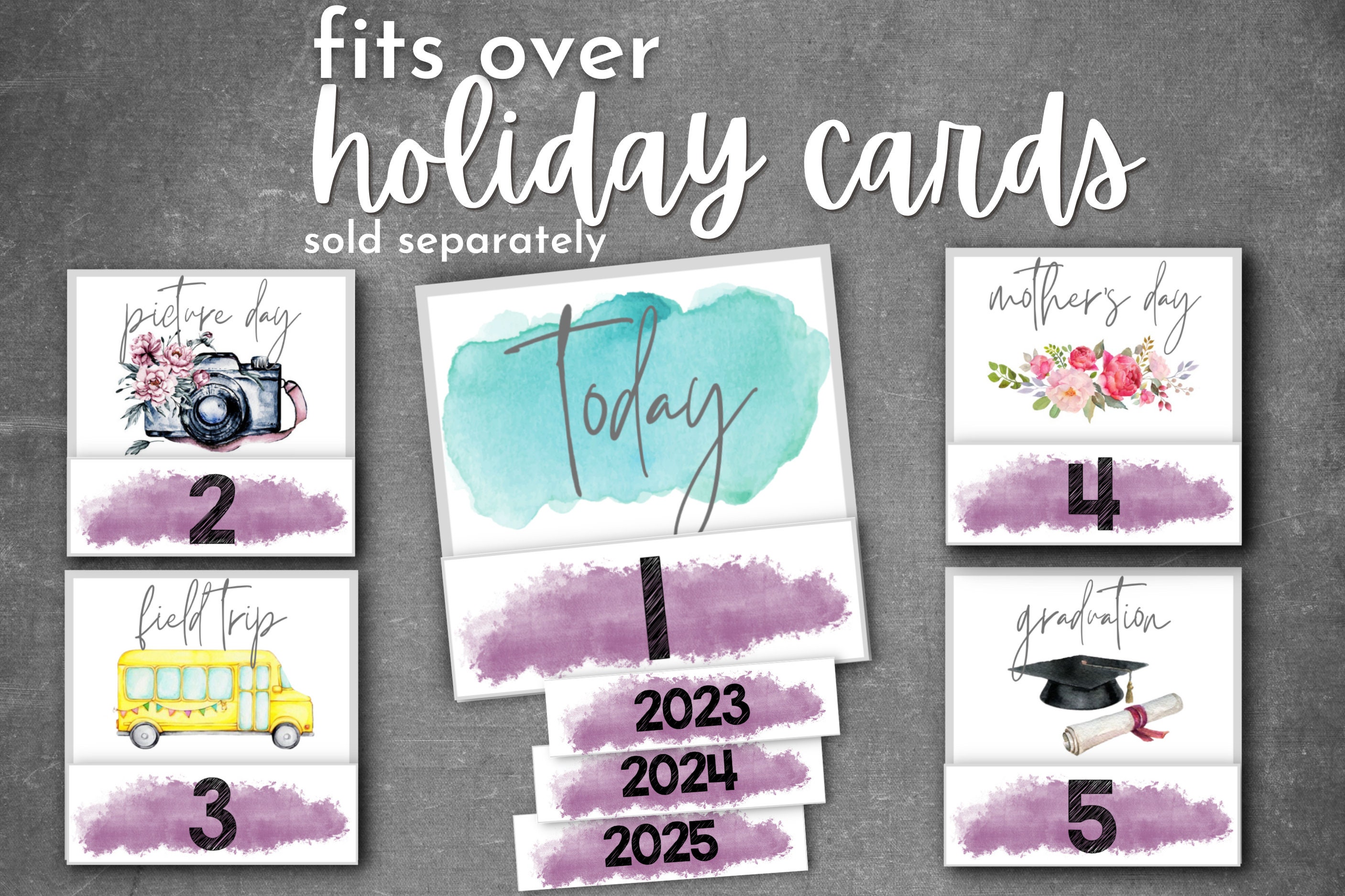 Classroom Calendar Number Cards Includes Days of the Week, Months, Year ...