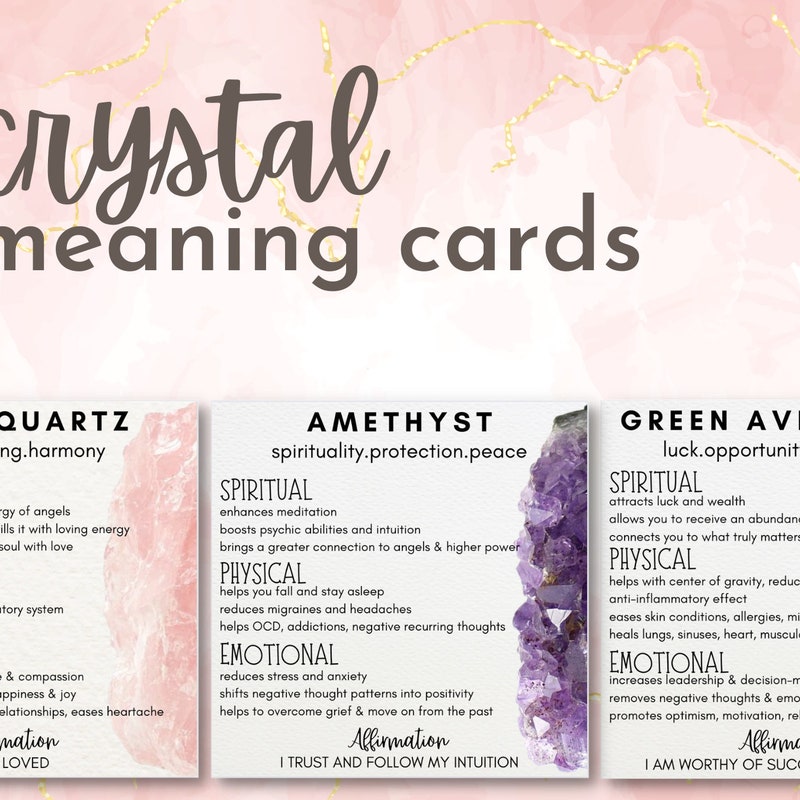 Printable Crystal Cards - Etsy