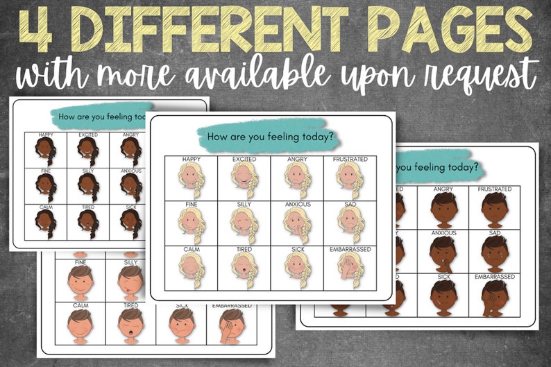 How Do You Feel Today? Emotion Boards, Daily Feeling Check-in, Visual ...