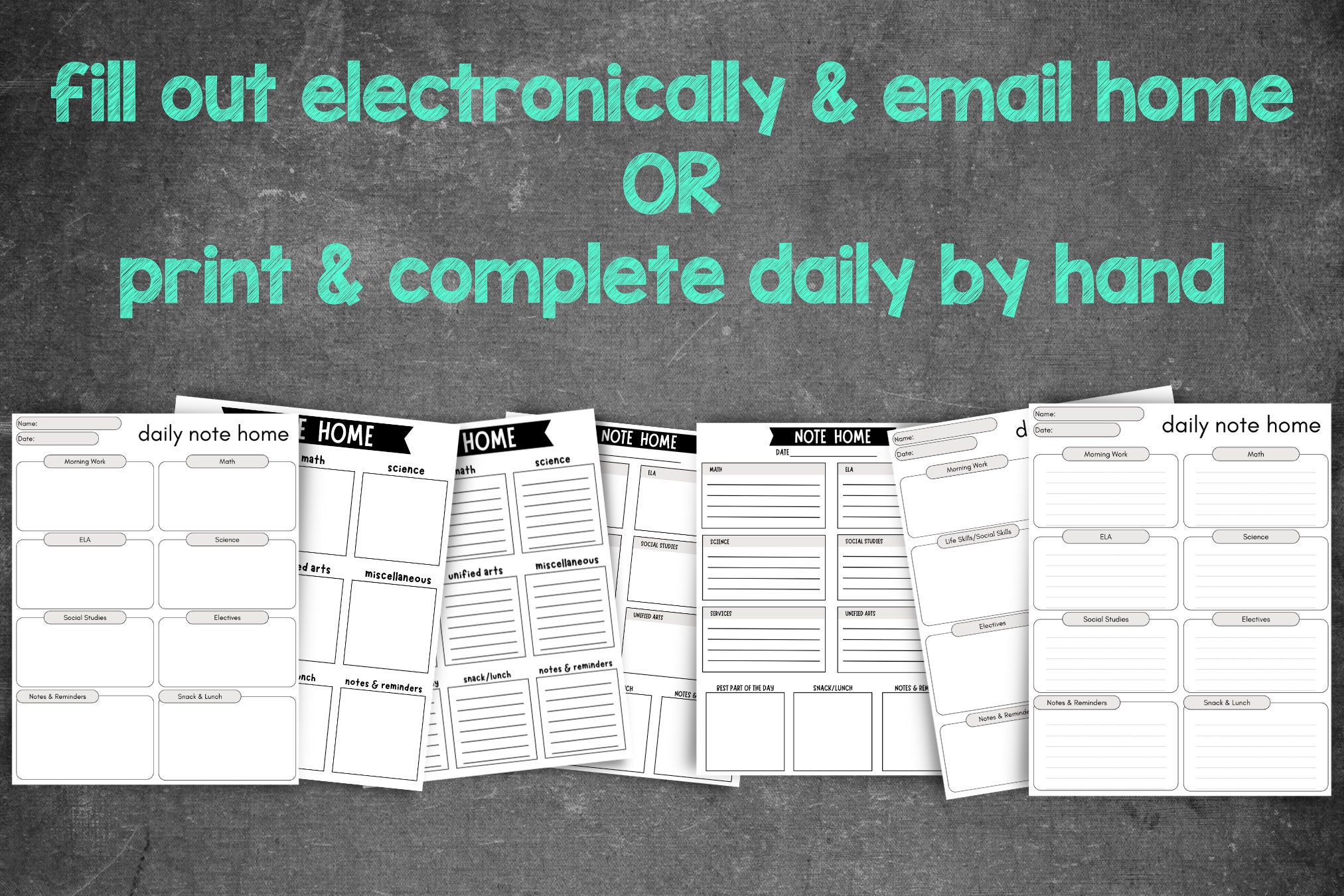 Daily Note Home Template, Special Education Communication (editable) - Etsy