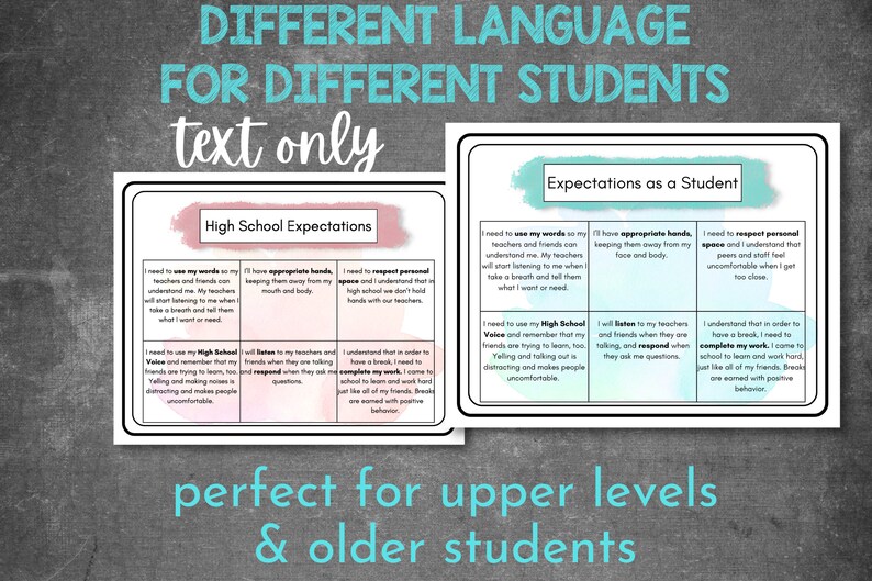 Classroom Behavior Expectation Board, Special Education Classroom ...