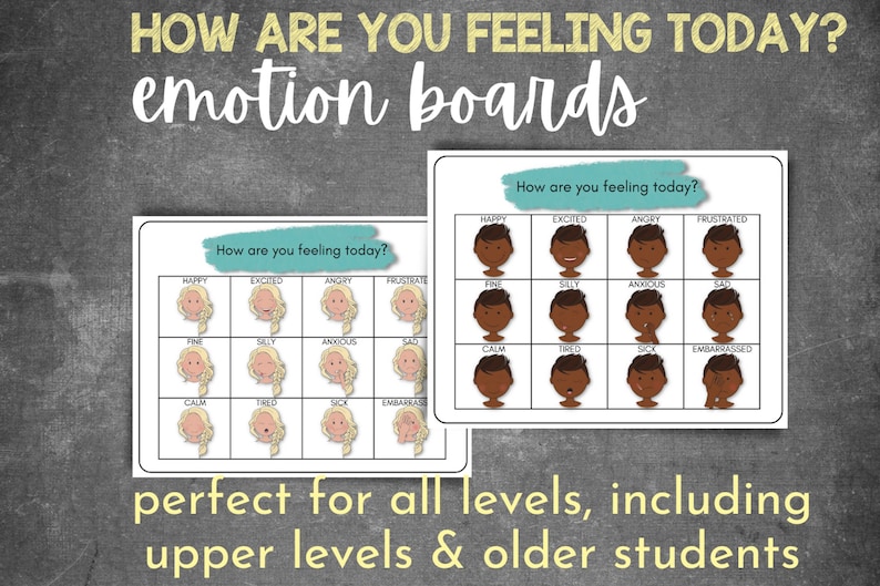 How Do You Feel Today? Emotion Boards, Daily Feeling Check-in, Visual ...
