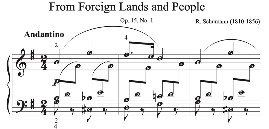 Schumann From Foreign Lands and People With Easy-to-read Letters - Etsy