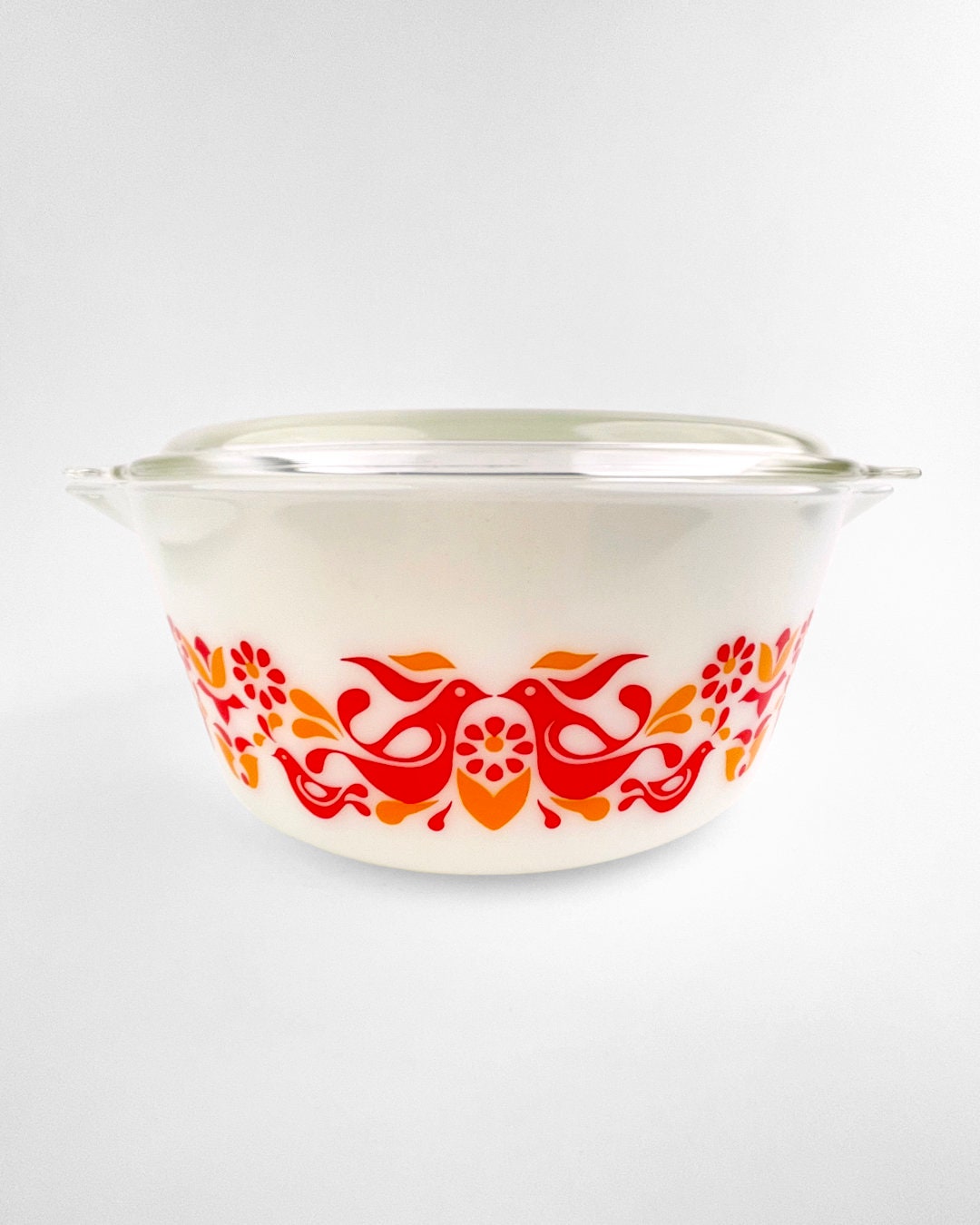 Pyrex Friendship Pattern Casserole #475, Clear Lid - Etsy