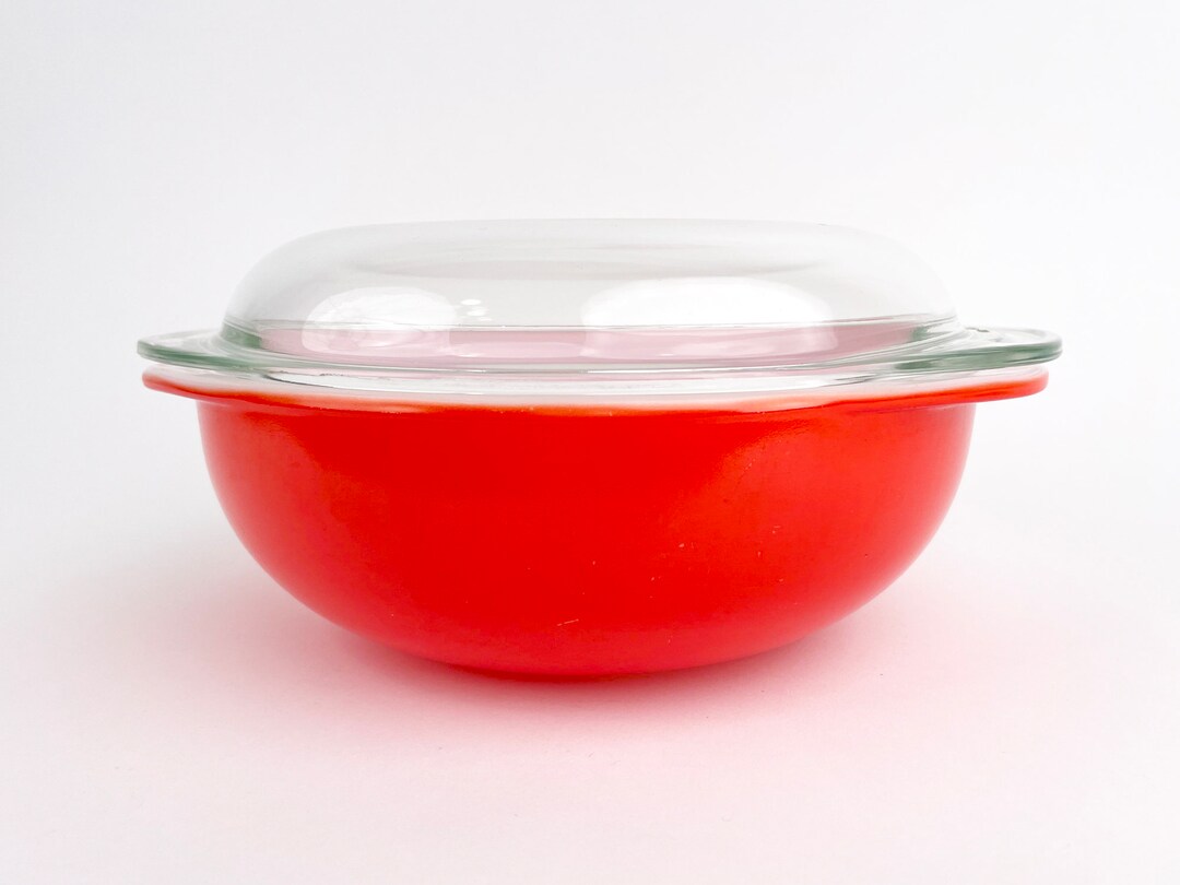 Pyrex Friendship Red Casserole 024 Dish With Bubble Lid - Etsy