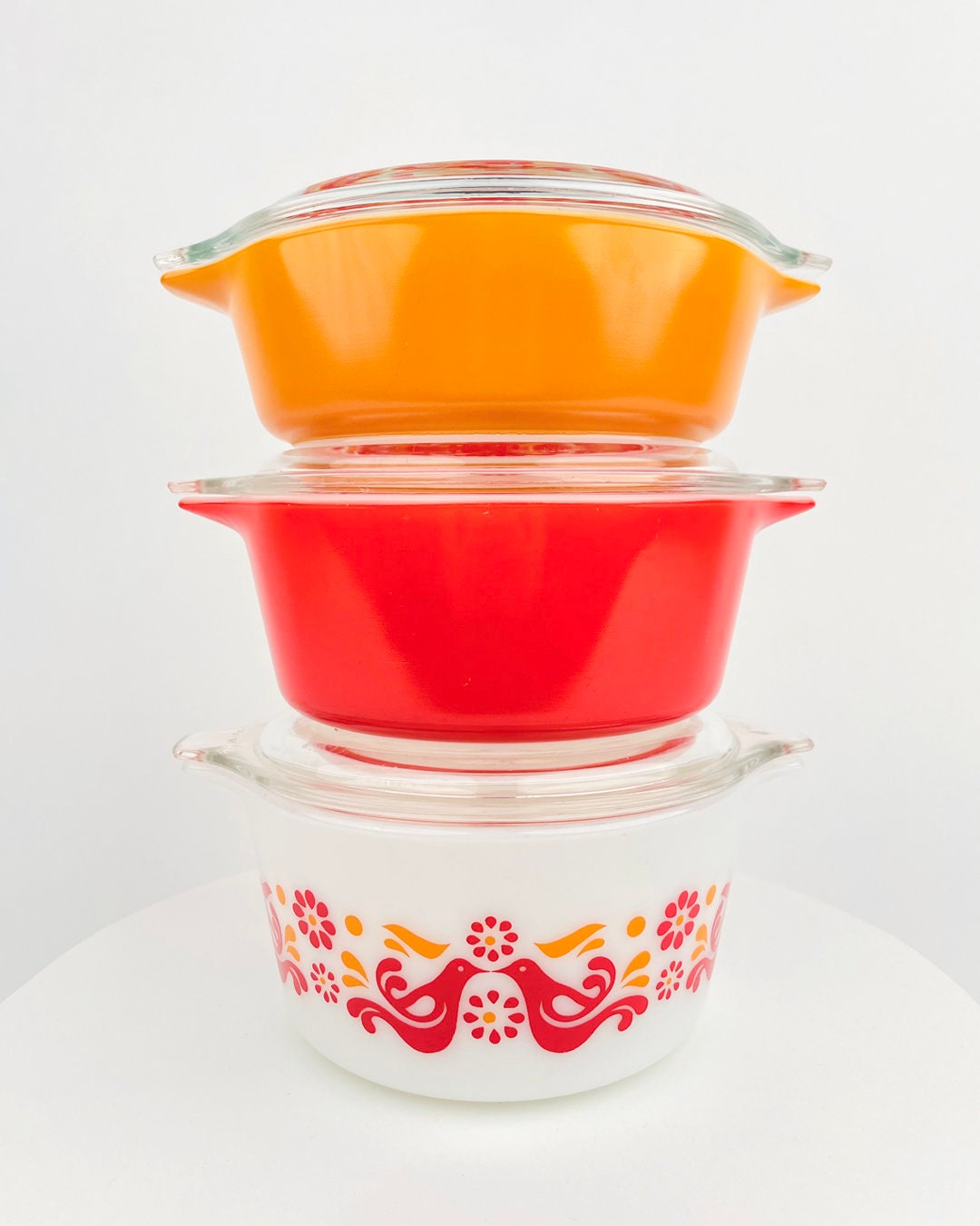 Pyrex Friendship Pattern Casserole Set of 3, #471, #472, #473 - Etsy