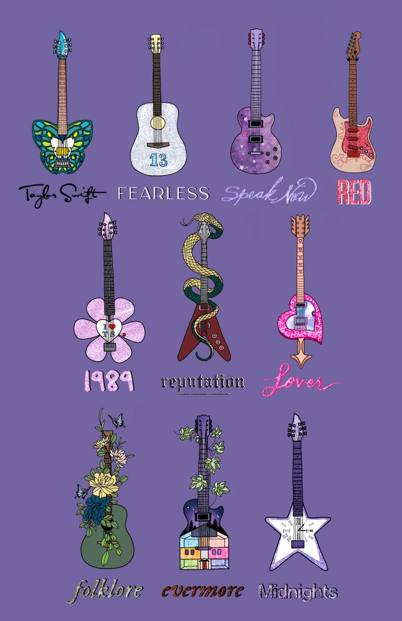 All of the Eras Tour Guitars - Etsy