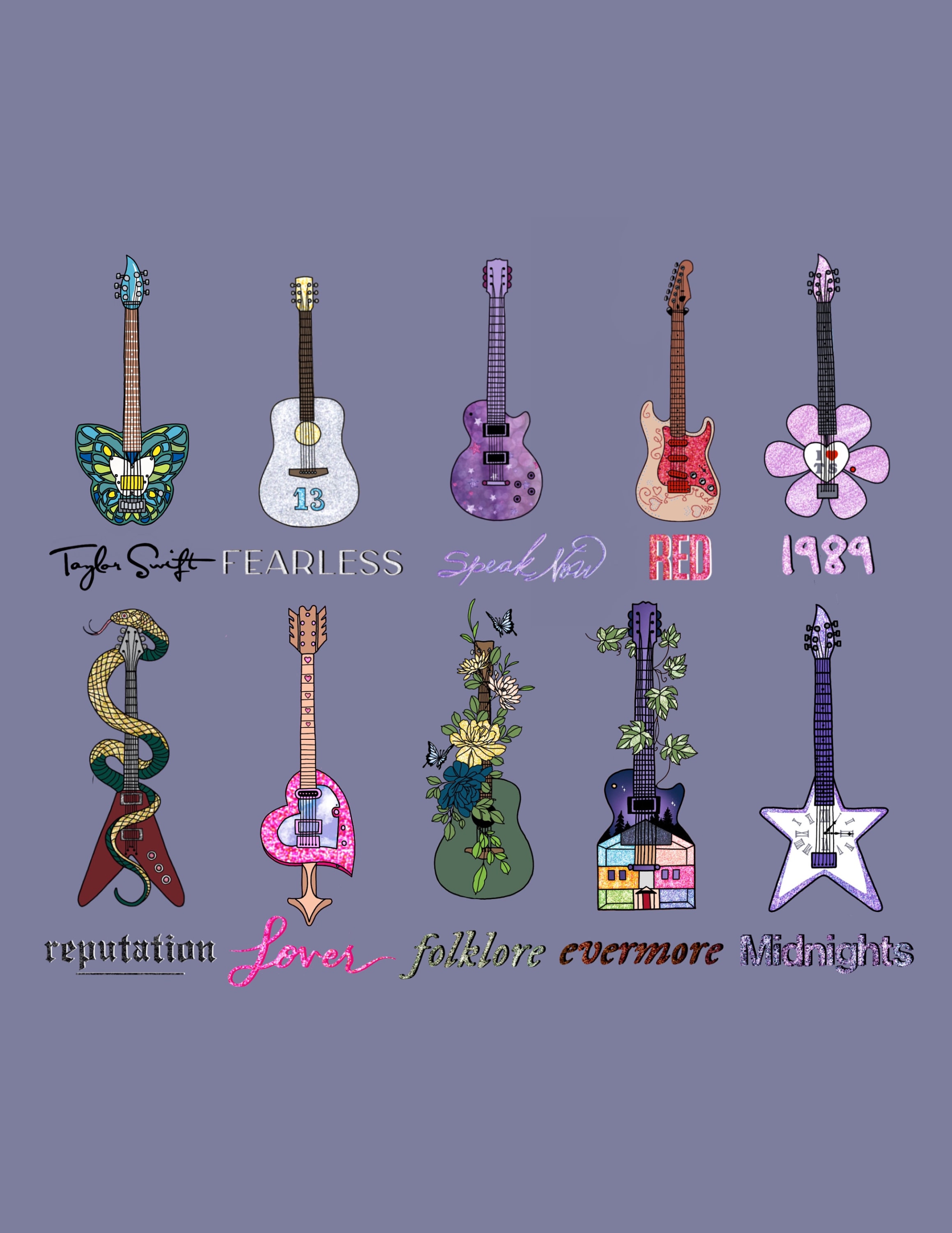 All of the Eras Tour Guitars - Etsy