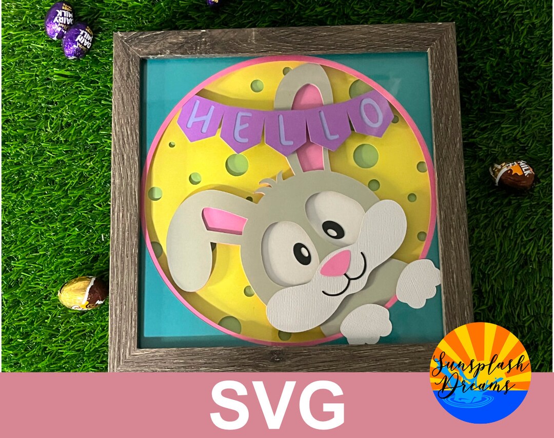 Easter Bunny Shadow Box SVG | Easter Bunny | Easter Day | Spring | Cut File | Cricut - Etsy