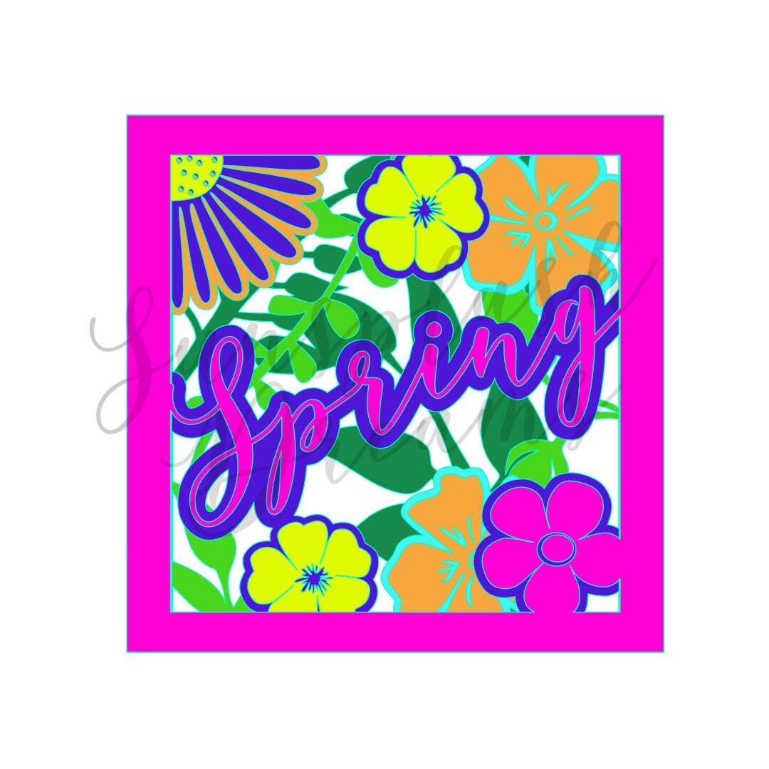 Spring 3D Shadow Box | 3D Spring Shadow Box | Spring Decoration ...