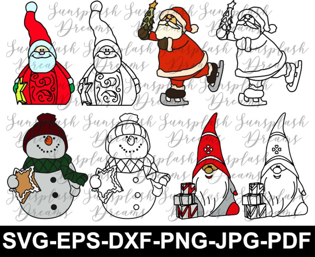 Christmas Set 1 | SVG Cut File | Cricut | Silhouette | Christmas Season ...