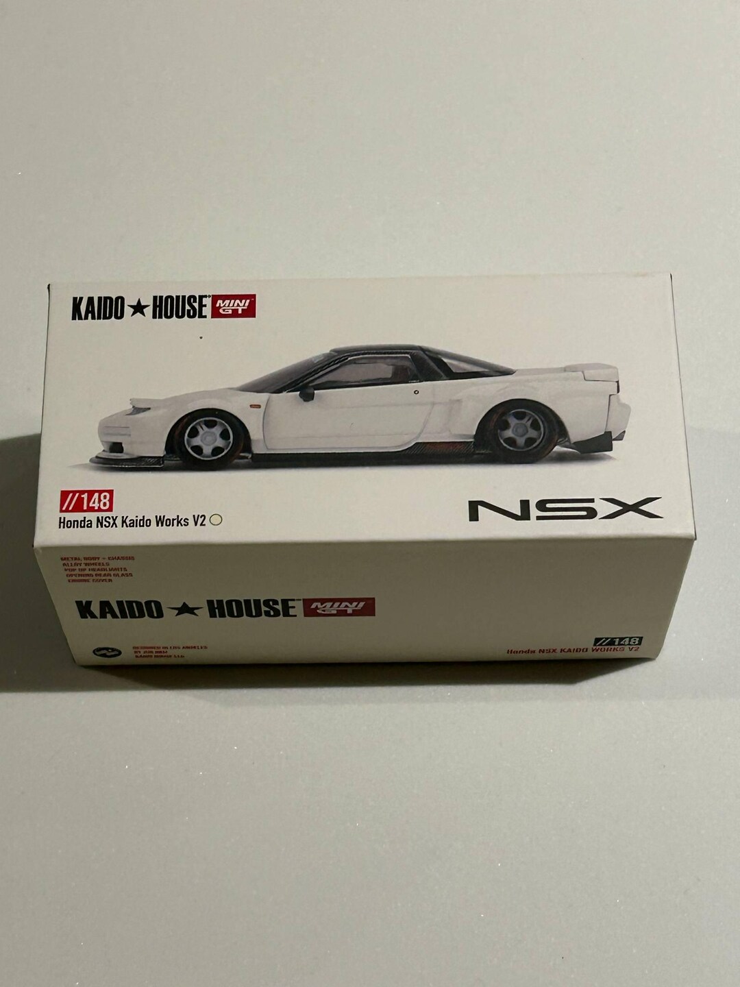 Mini GT 1/64 1990 Honda NSX (NA1) Kaido Works V2, White Mini Gt Kaido ...
