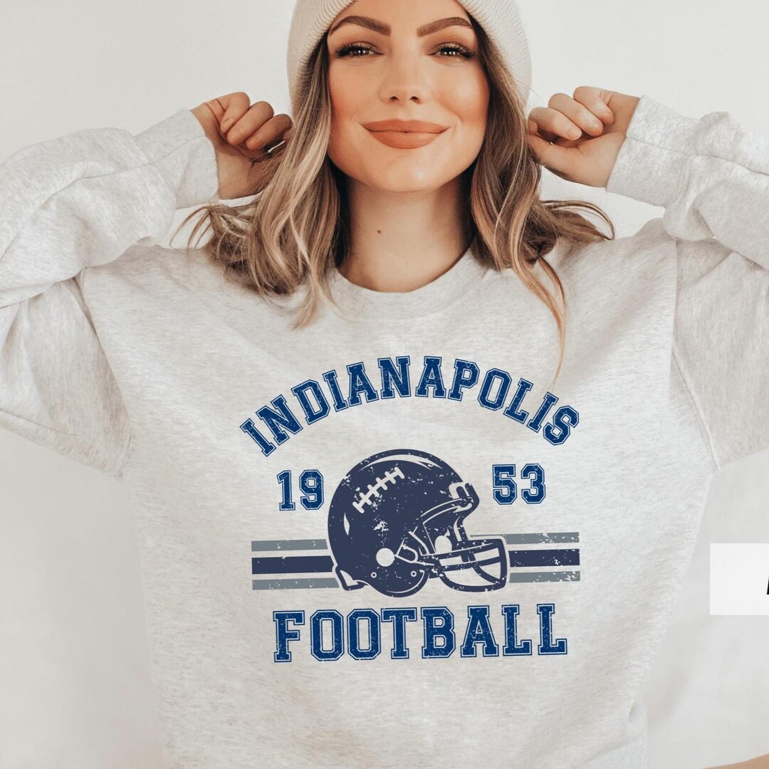 Retro Indianapolis Football Shirt Women, Vintage Game Day Apparel Men ...