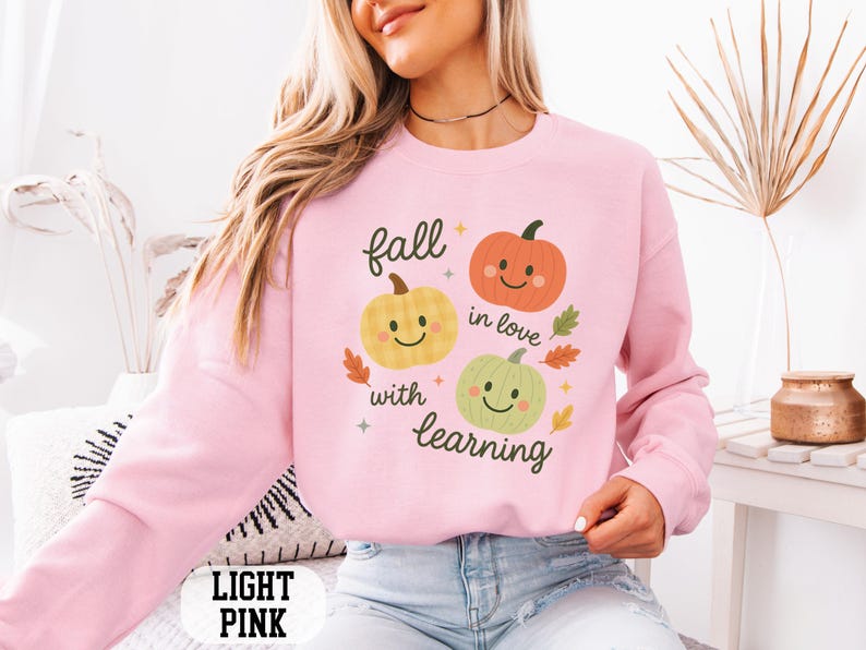 Cute Elementary Teacher Fall Sweater, Teacher Pumpkin Sweatshirt, Fall ...