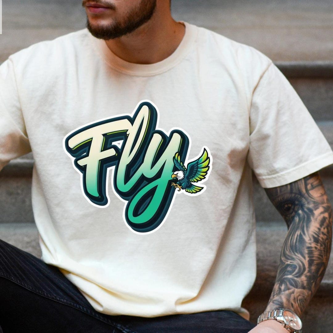 Fly Philly Football Shirt, Graffiti Eagle Tee, Urban Philadelphia ...