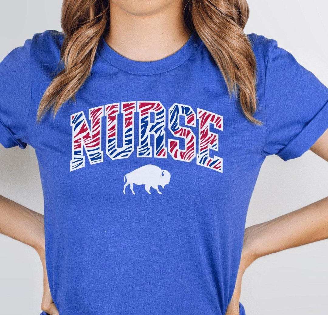 Buffalo Nurse Shirt Women, Cute Nurses Buffalo Football Sweatshirt ...