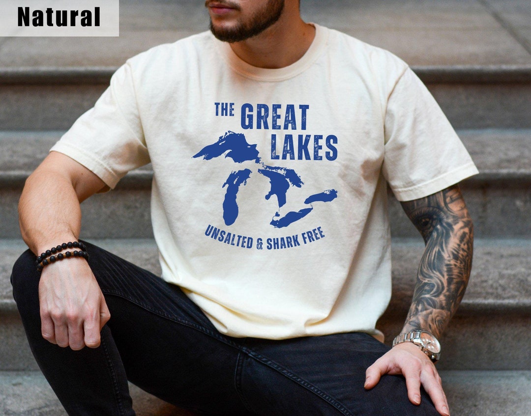 The Great Lakes Shirts, Unsalted and Shark Free Shirt, Great Lakes ...