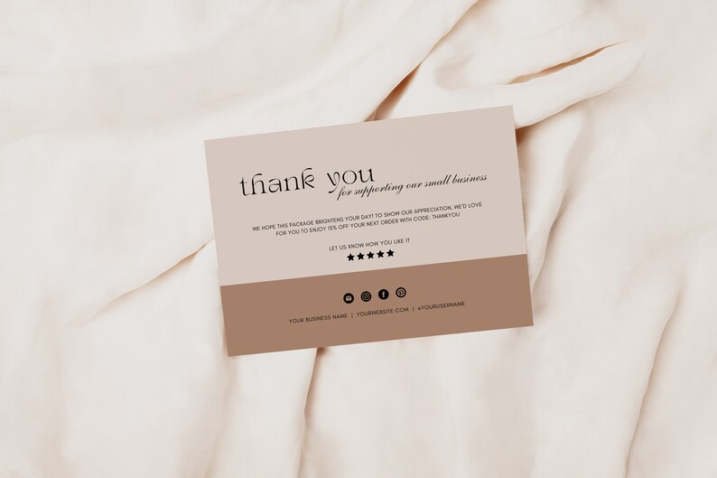 Business Thank You Card Template Canva Editable Package - Etsy