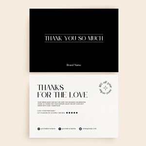 Business Thank You Card Editable Template, Modern Printable Thanks for ...