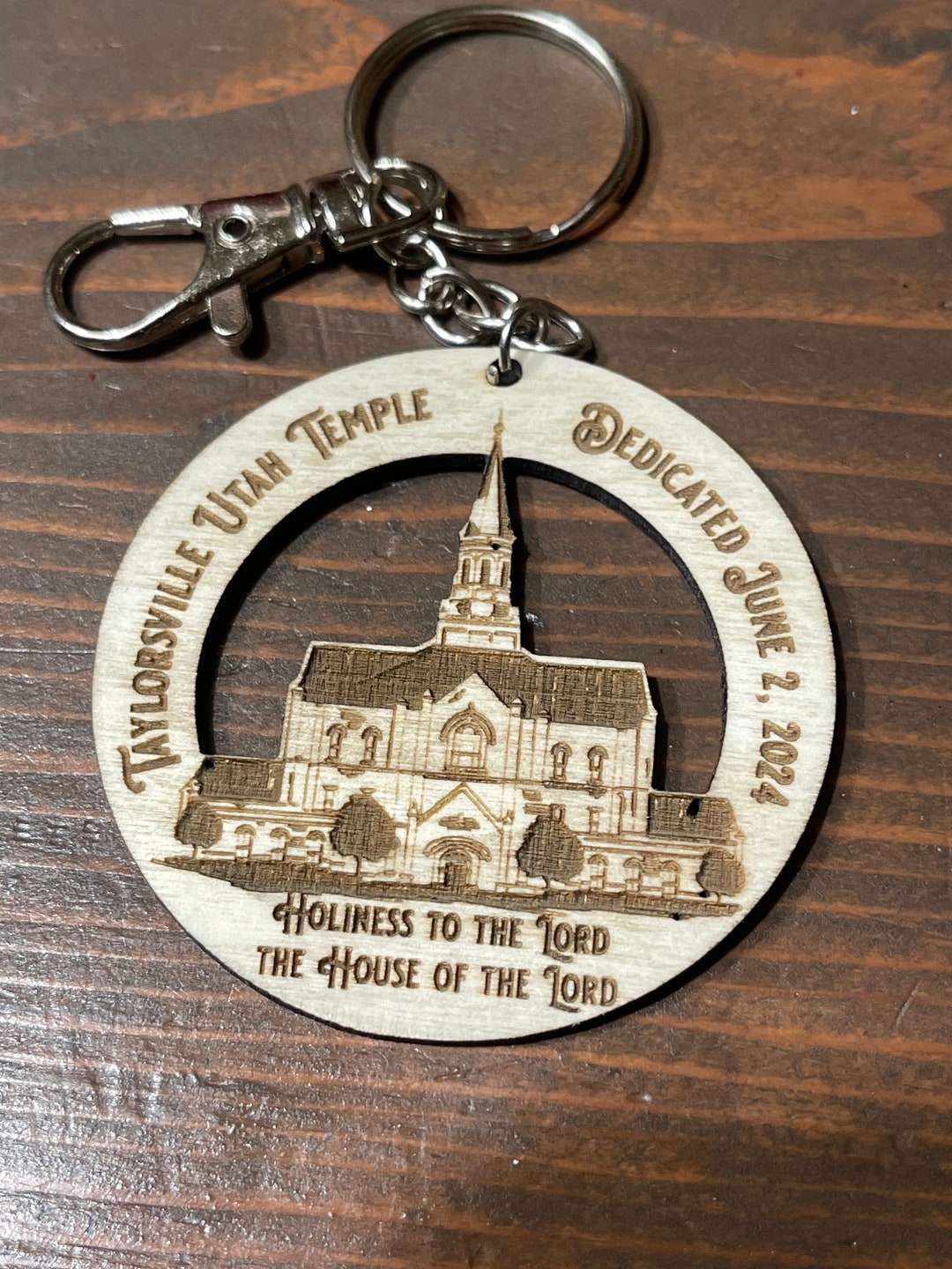 LDS Taylorsville Temple Keychain - Etsy