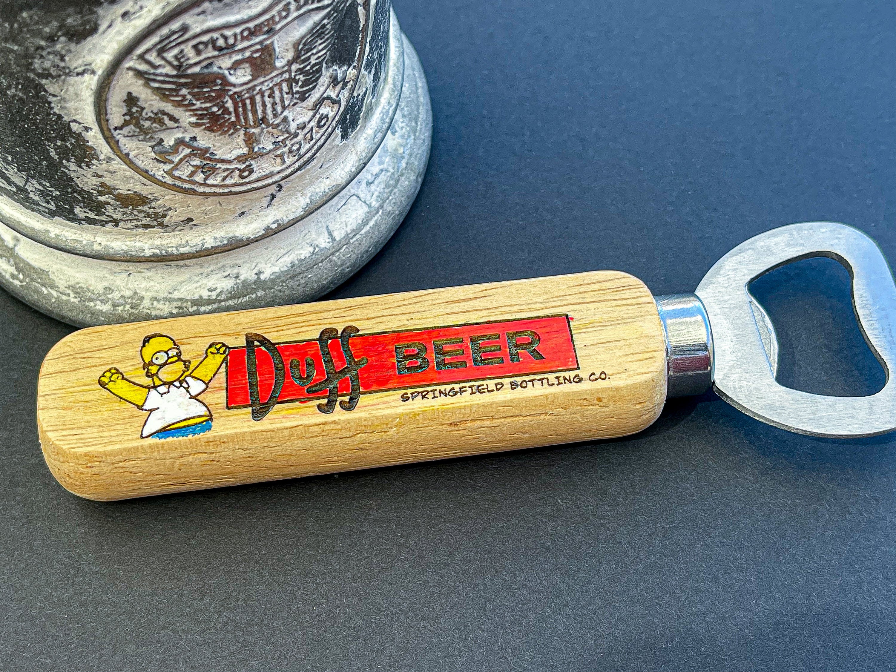 Homer Simpson Duff Beer Bottle Opener - Etsy