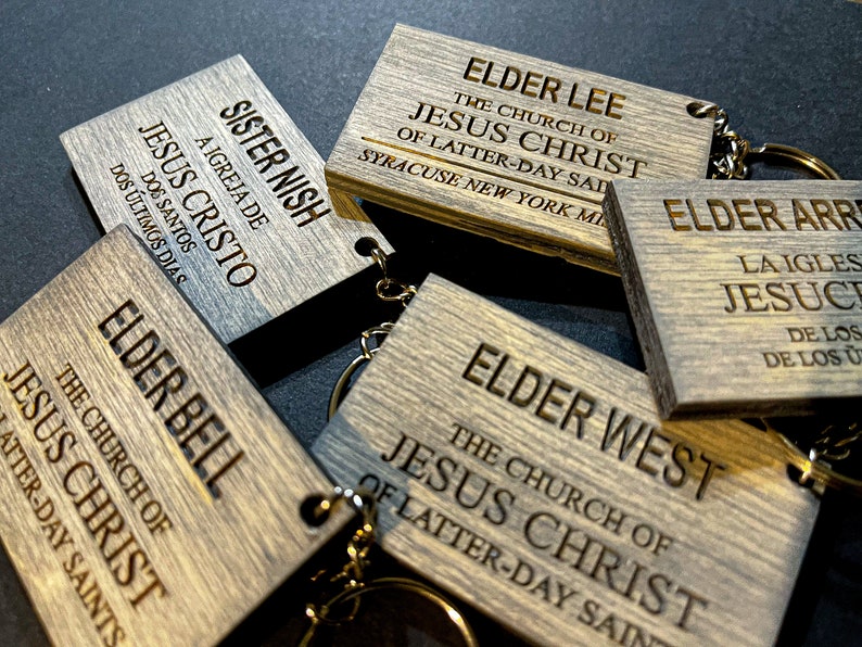 LDS Missionary Name Tag Keychain Mormon - Etsy