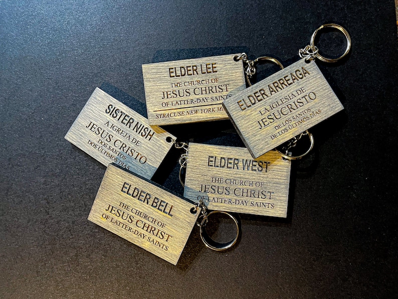 LDS Missionary Name Tag Keychain Mormon - Etsy