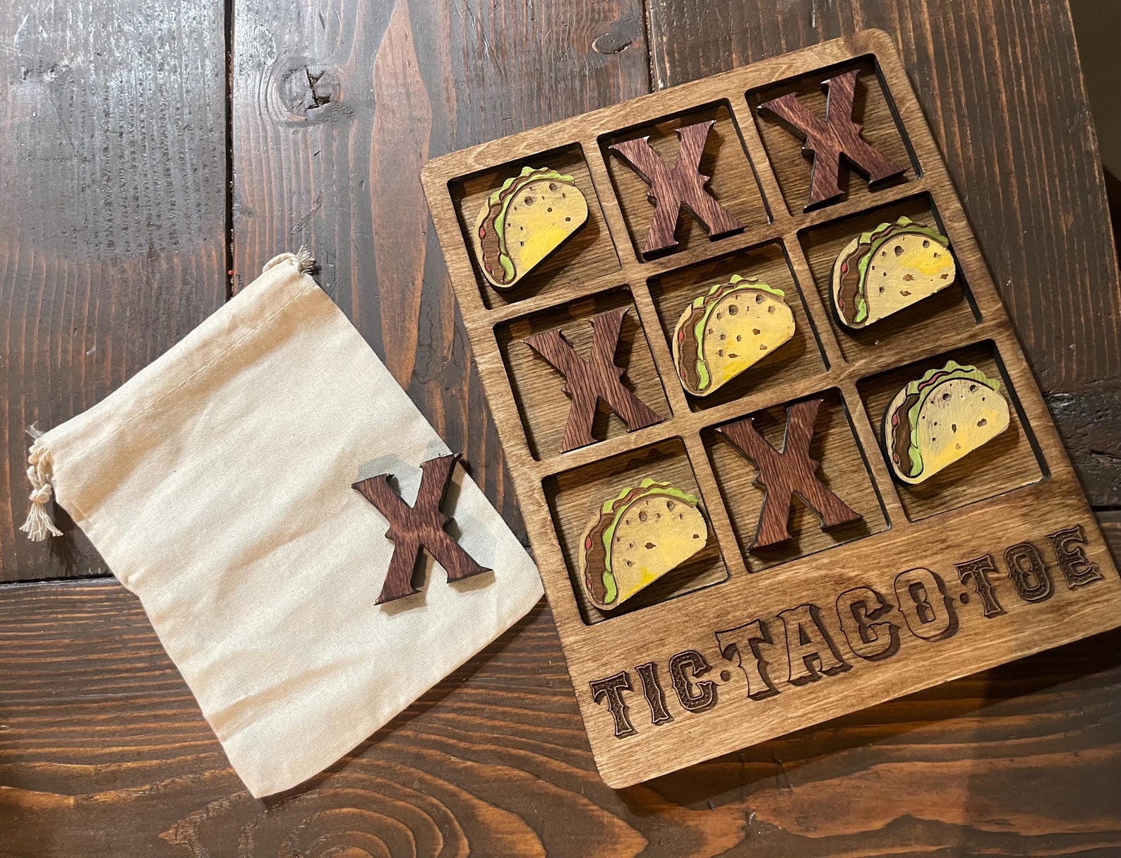 Tic Taco Toe Board Game - Etsy