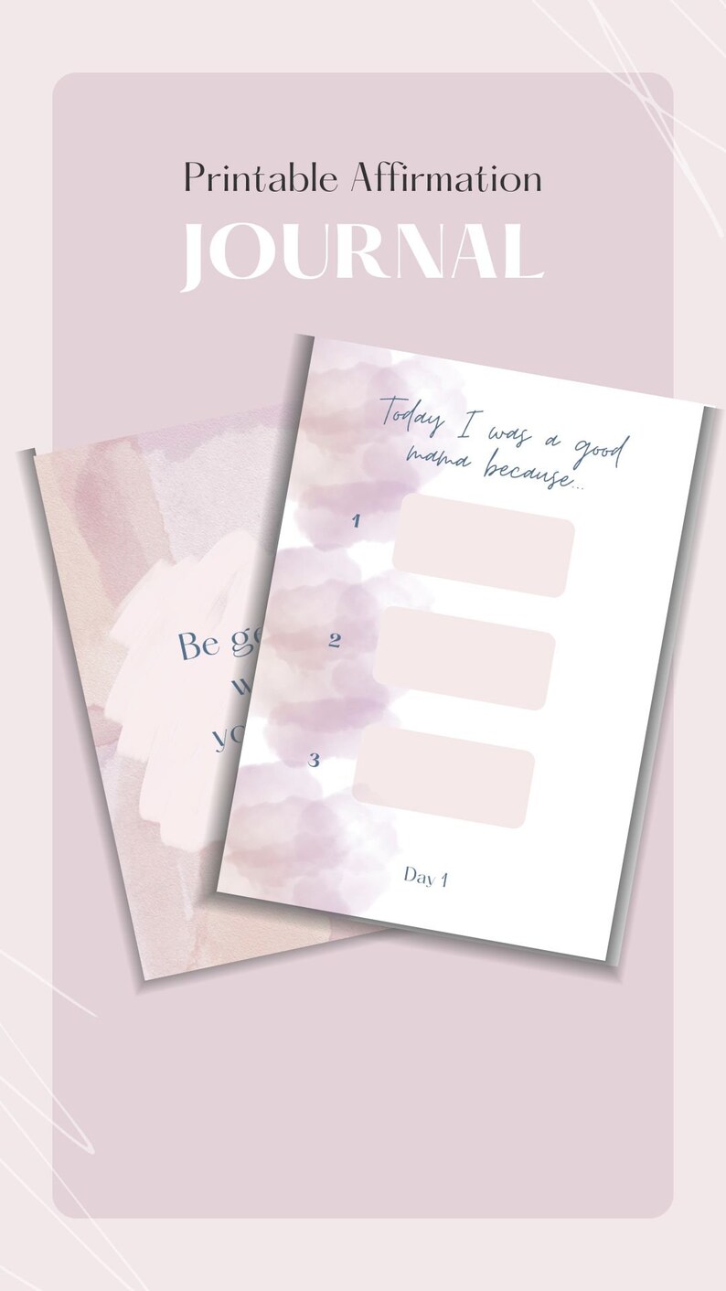 14 Day Affirmation Journal for the New Mama, Instant Download ...