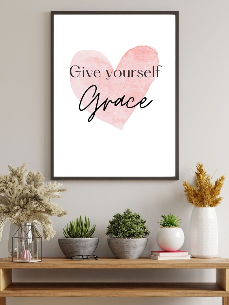 Give Yourself Grace Printable for New Moms, Wall Art, Home Decor ...
